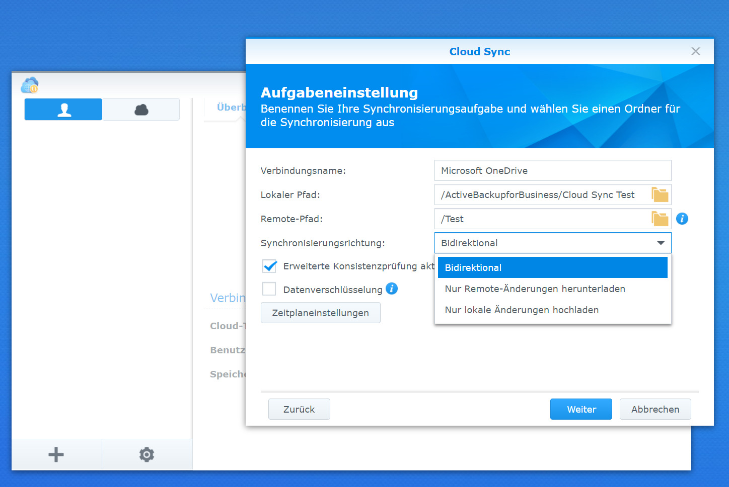 Synology NAS, Cloud Sync - blog.admin-intelligence.de