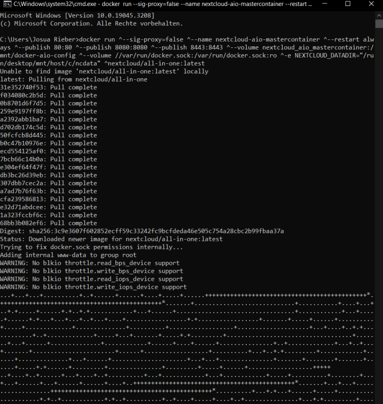 Nextcloud Server unter Windows betreiben, mit Docker Desktop - blog.admin-intelligence.de