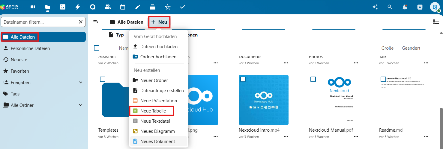 Nextcloud-Tabellen: Die einfache Art, Daten zu organisieren - blog.admin-intelligence.de