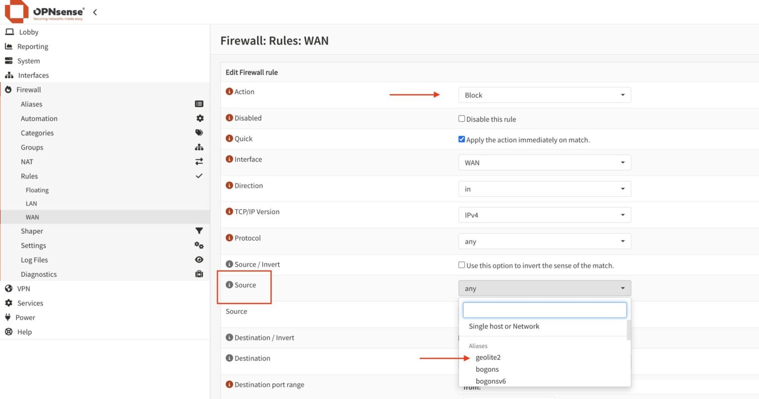 OPNsense GeoIP Blocking einrichten - blog.admin-intelligence.de